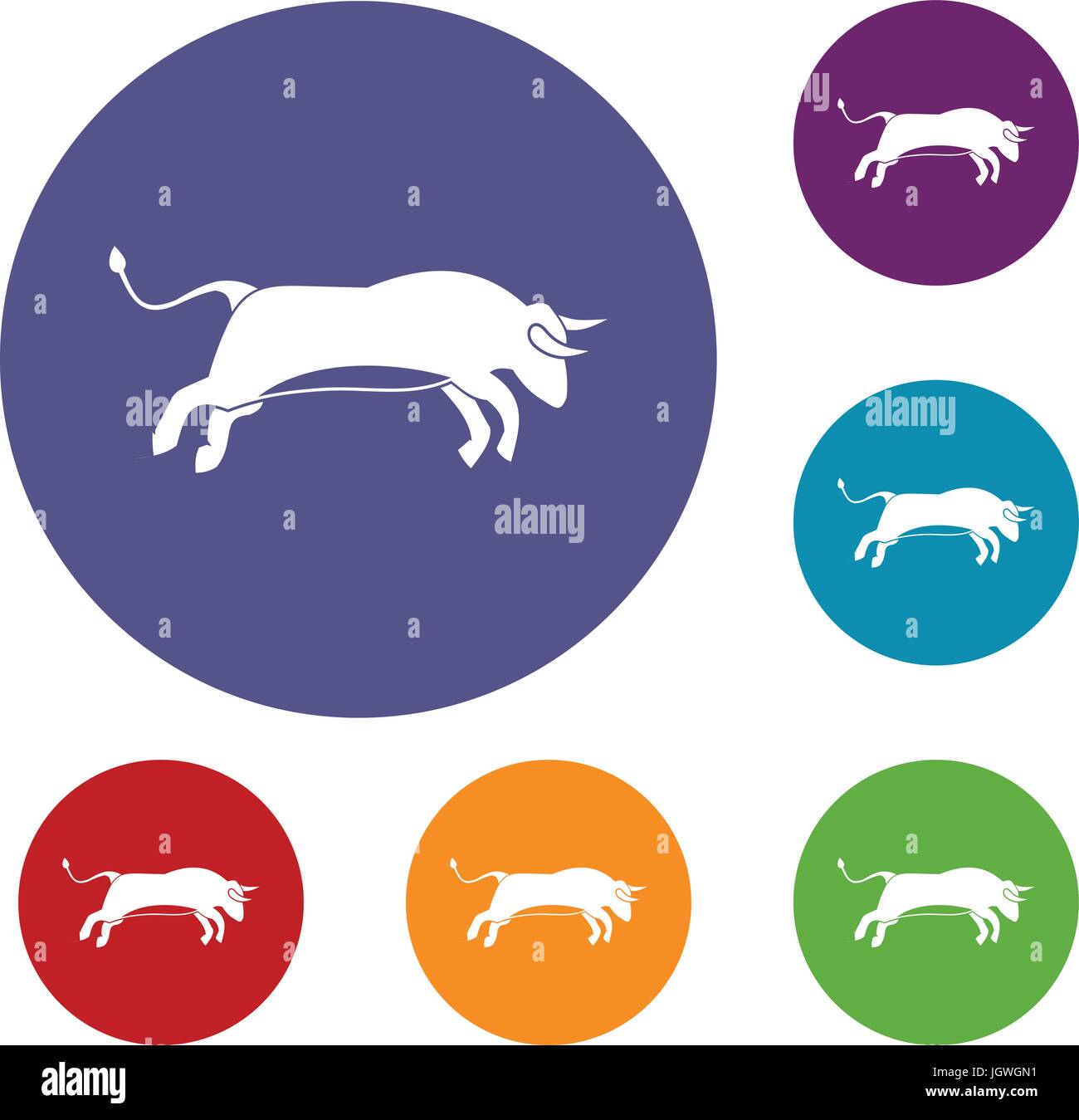 Chief white bull Stock Vector Images - Alamy