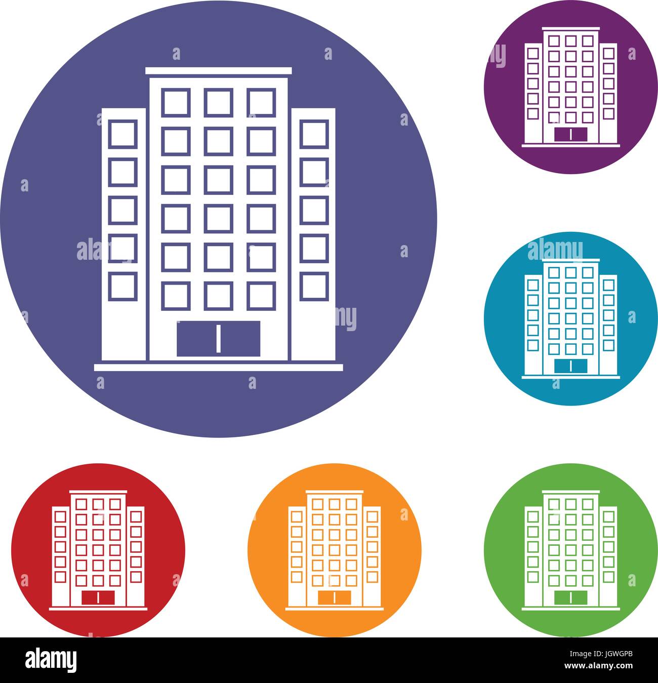 Skyscraper icons set Stock Vector Image & Art - Alamy