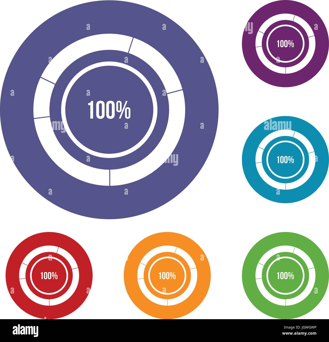 Diagram pie chart icons set Stock Vector Image & Art - Alamy