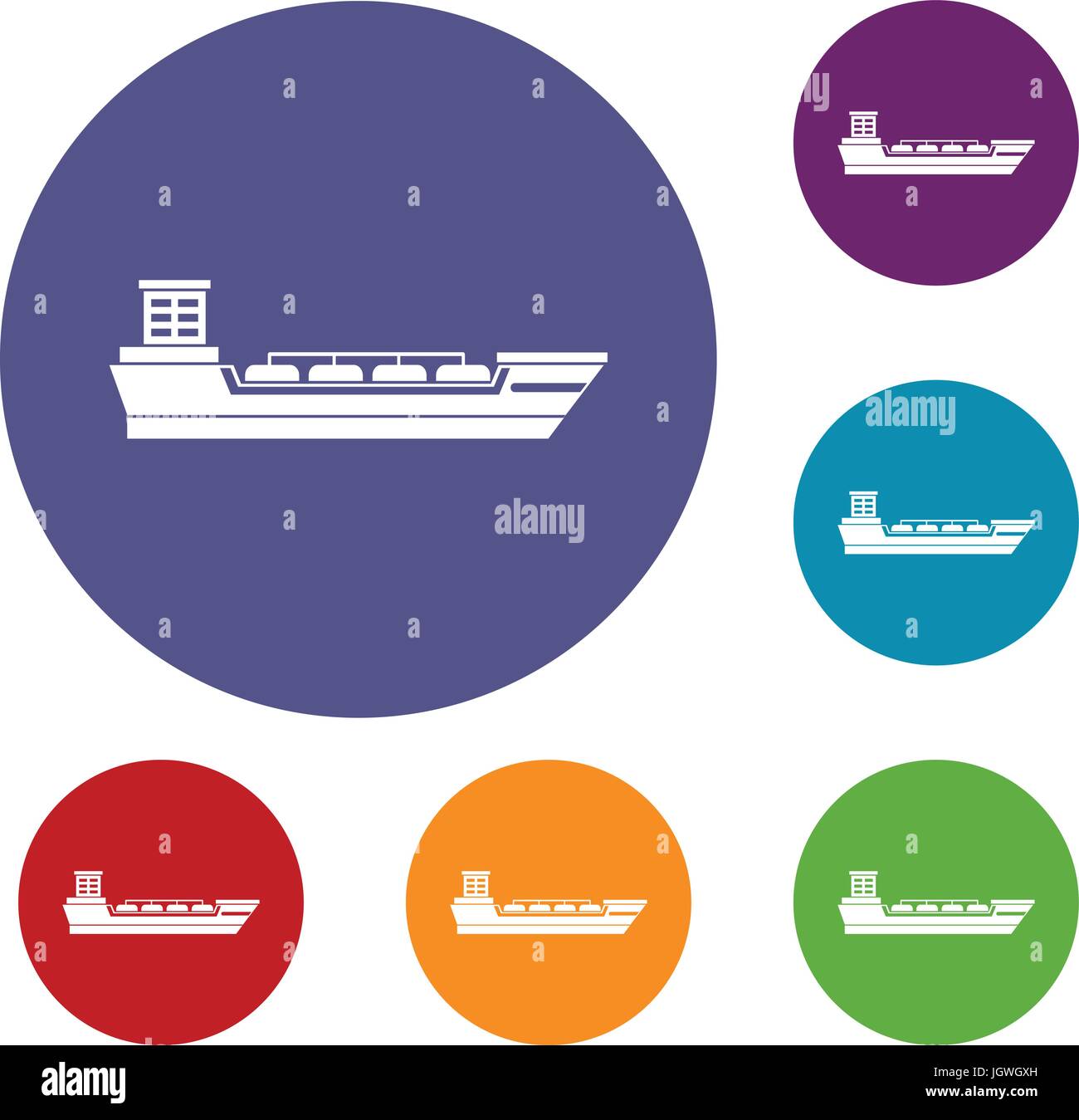 Oil tanker ship icons set Stock Vector Image & Art - Alamy