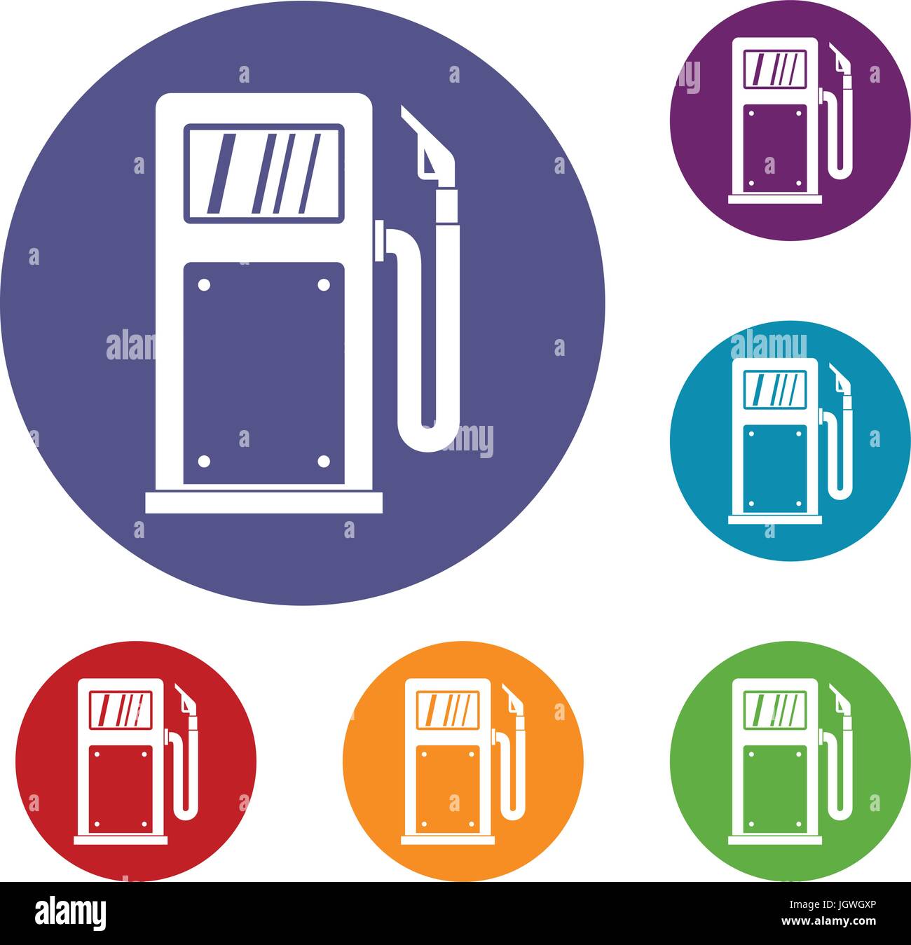 Gasoline pump icons set Stock Vector Image & Art - Alamy