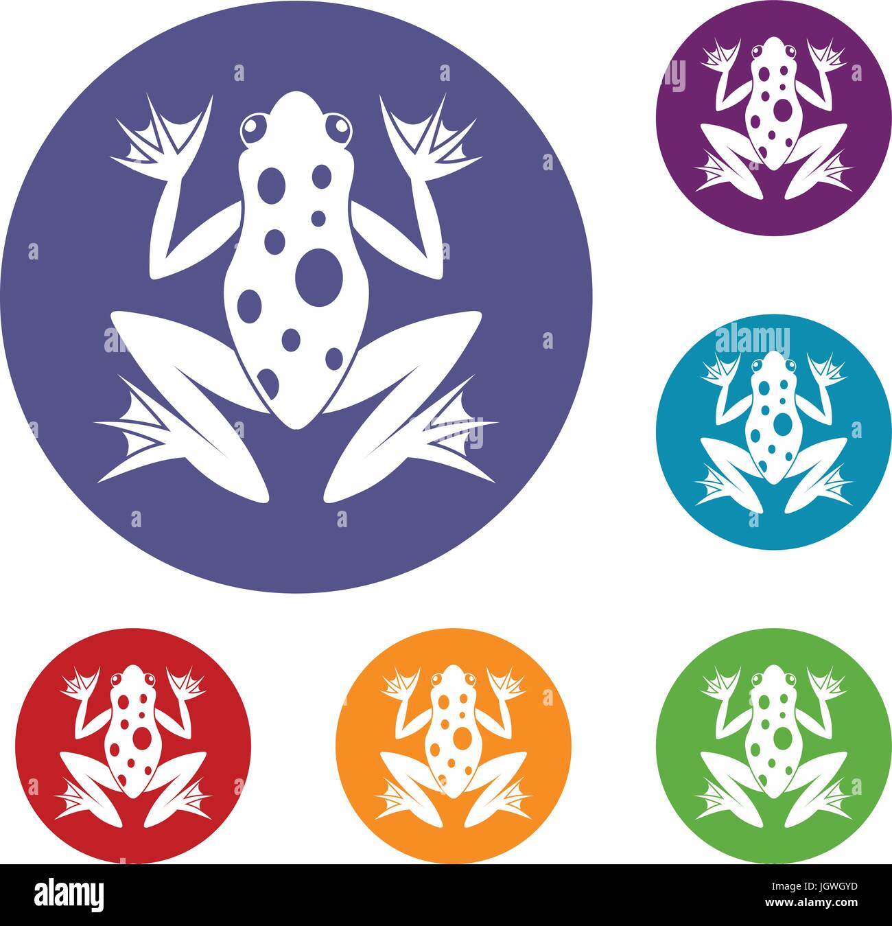 Frog icons set Stock Vector Image & Art - Alamy