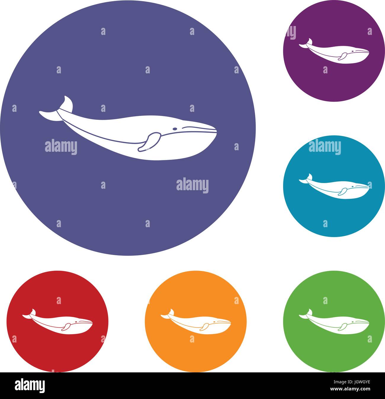 Whale icons set Stock Vector Image & Art - Alamy