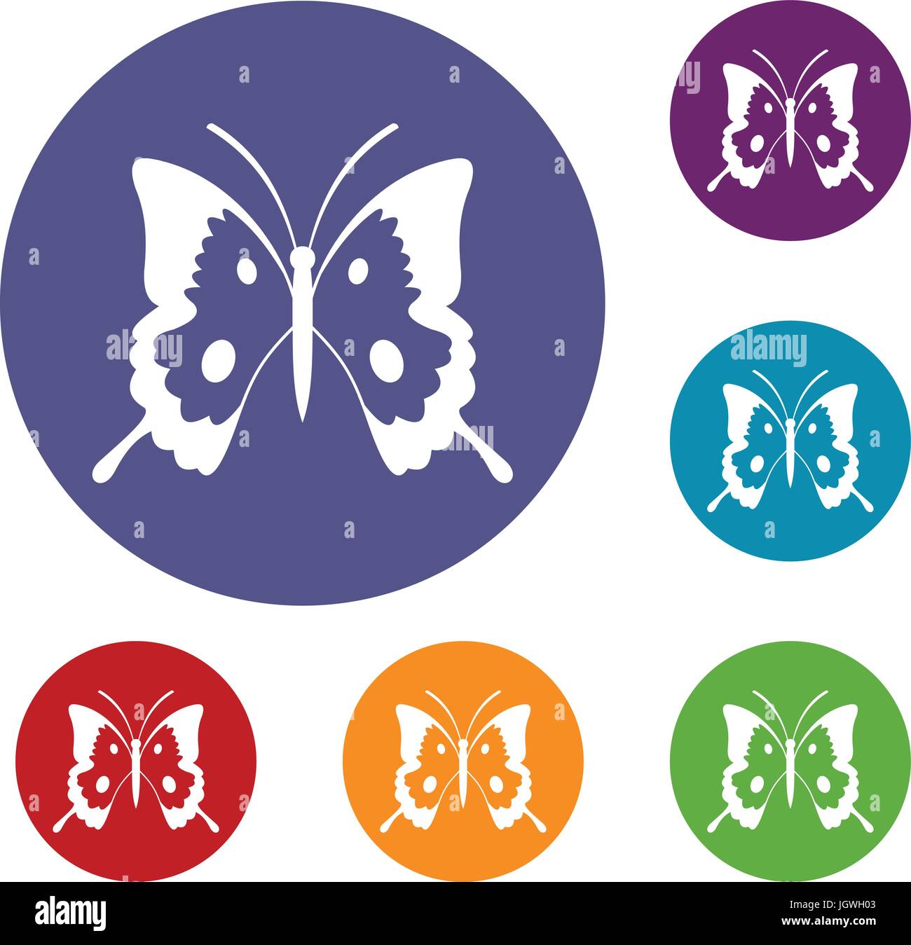 Butterfly icons set Stock Vector Image & Art - Alamy