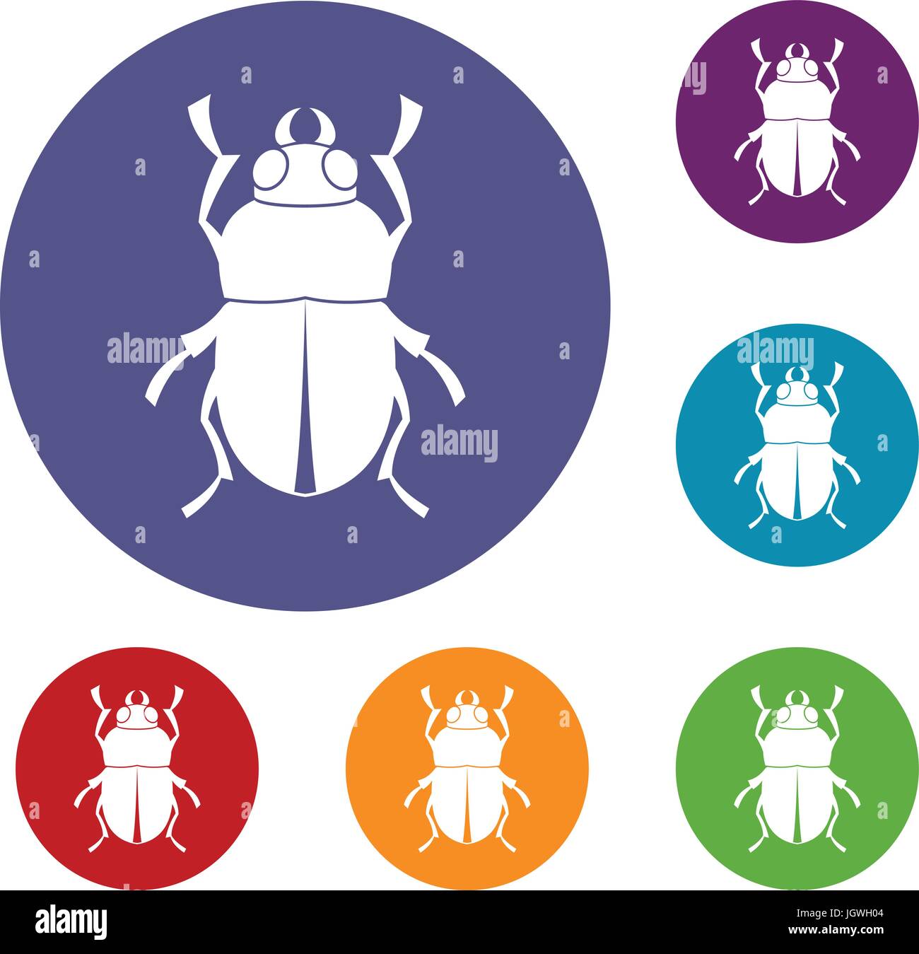Bug icons set Stock Vector Image & Art - Alamy