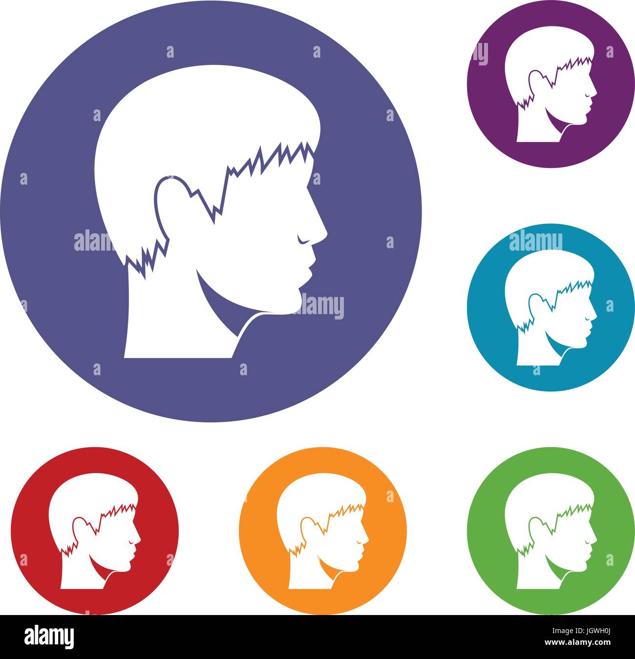 Man head icons set Stock Vector Image & Art - Alamy