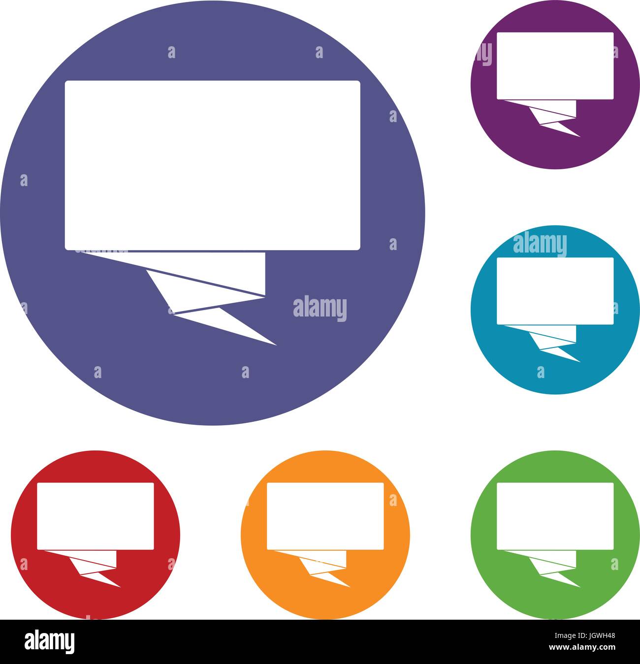 Square banner icons set Stock Vector Image & Art - Alamy
