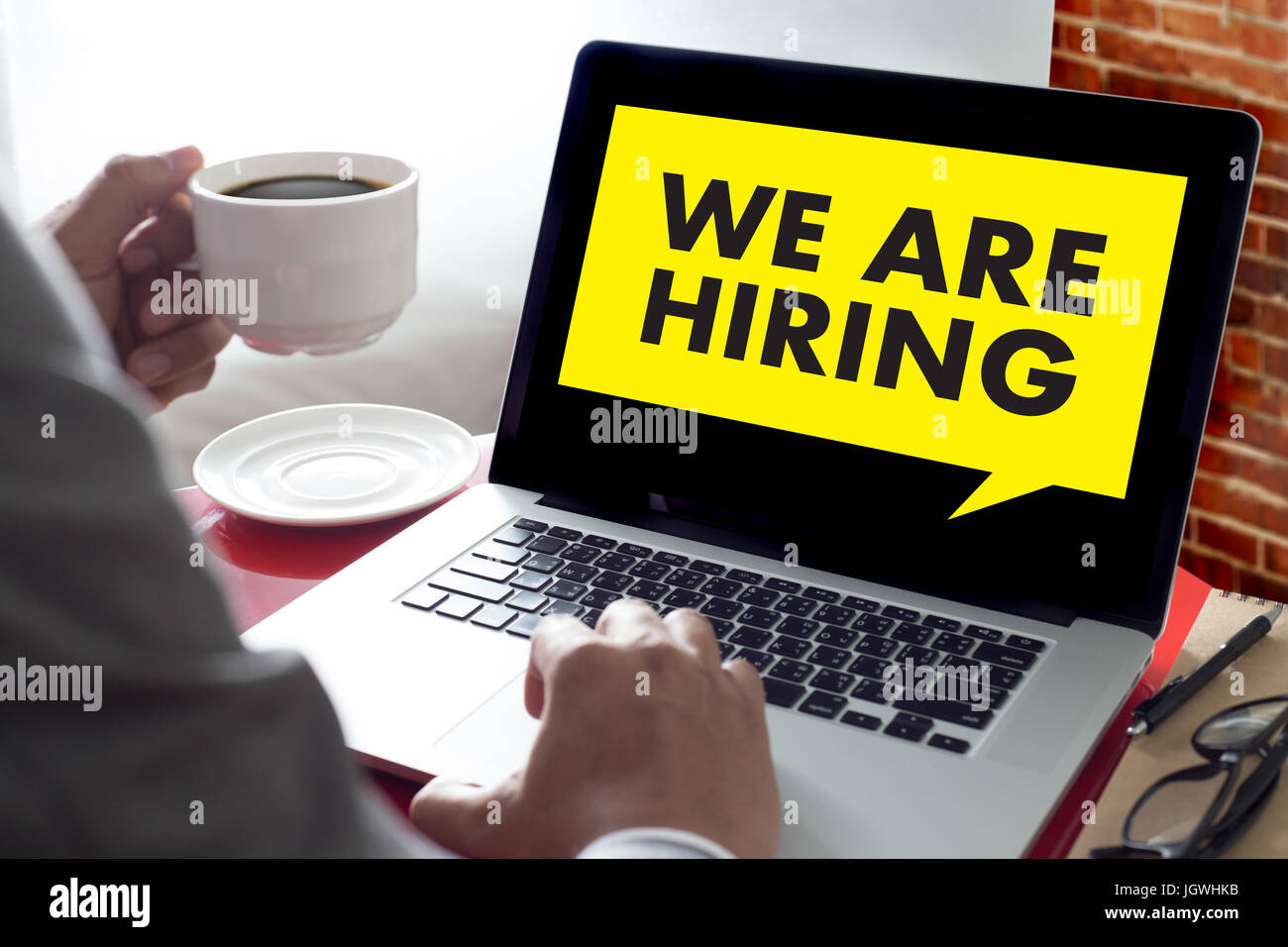 WE ARE HIRING Human Resources Interview professionals working fine Recruitment Job Stock Photo ...