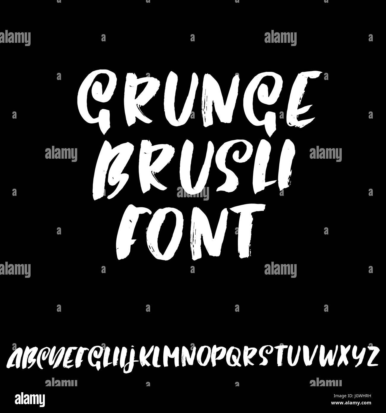 Hand drawn elegant calligraphy font. Modern brush lettering. Grunge ...