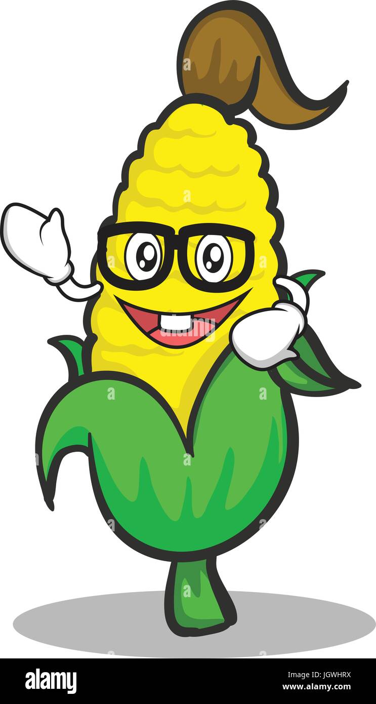 Geek sweet corn character cartoon Stock Vector Image & Art - Alamy