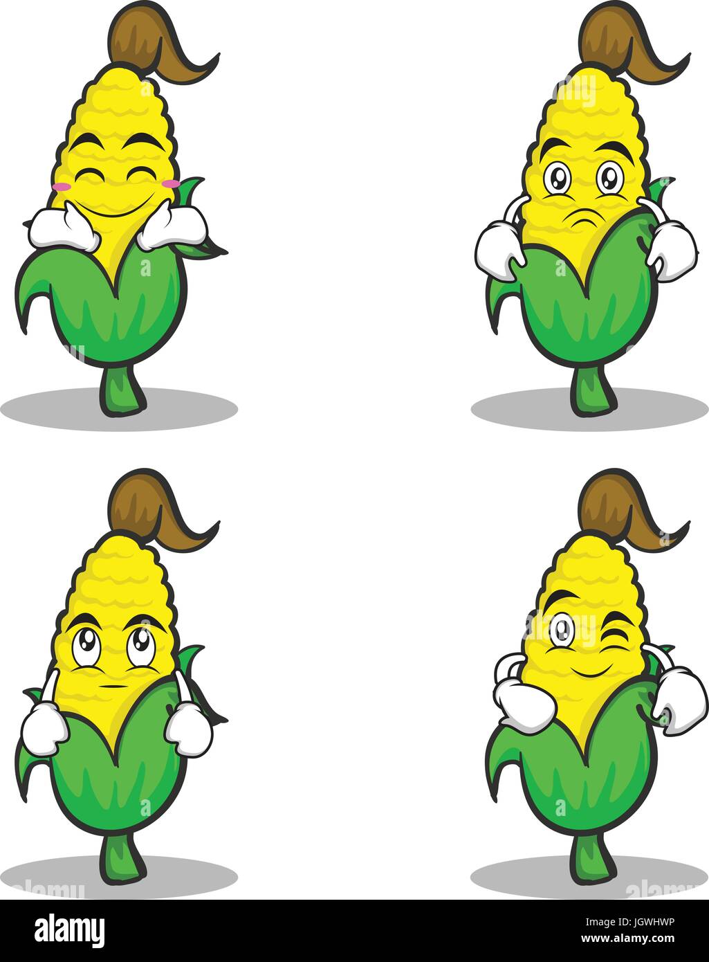 sweet corn character cartoon of set Stock Vector Image & Art - Alamy