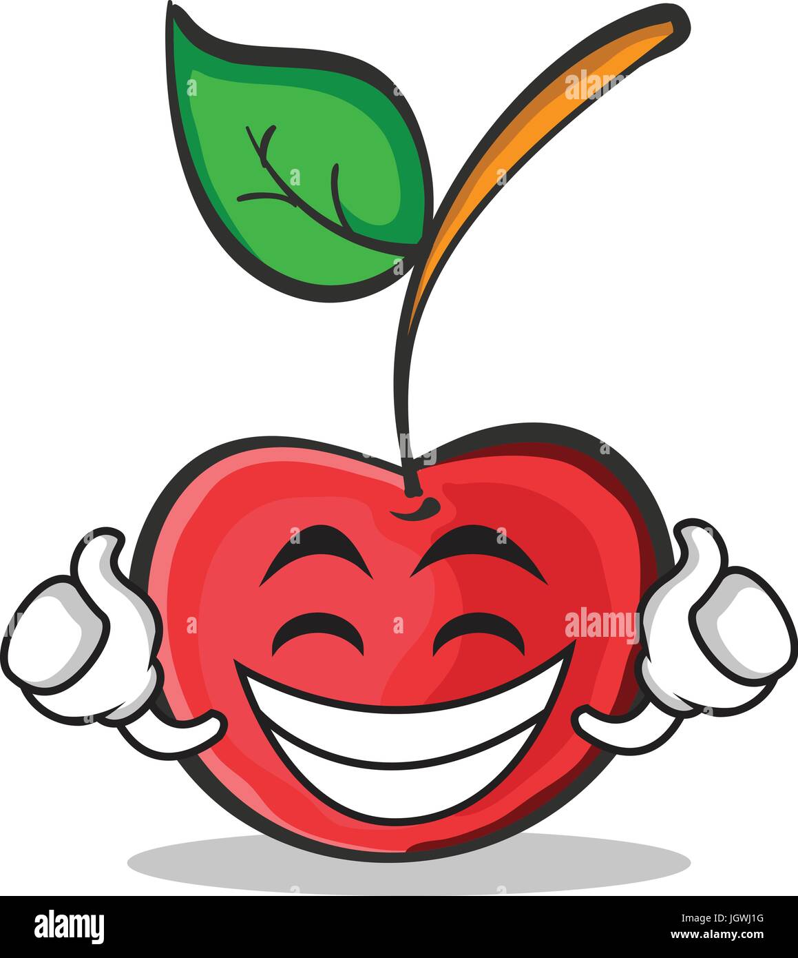 Proud face cherry character cartoon style Stock Vector Image & Art - Alamy