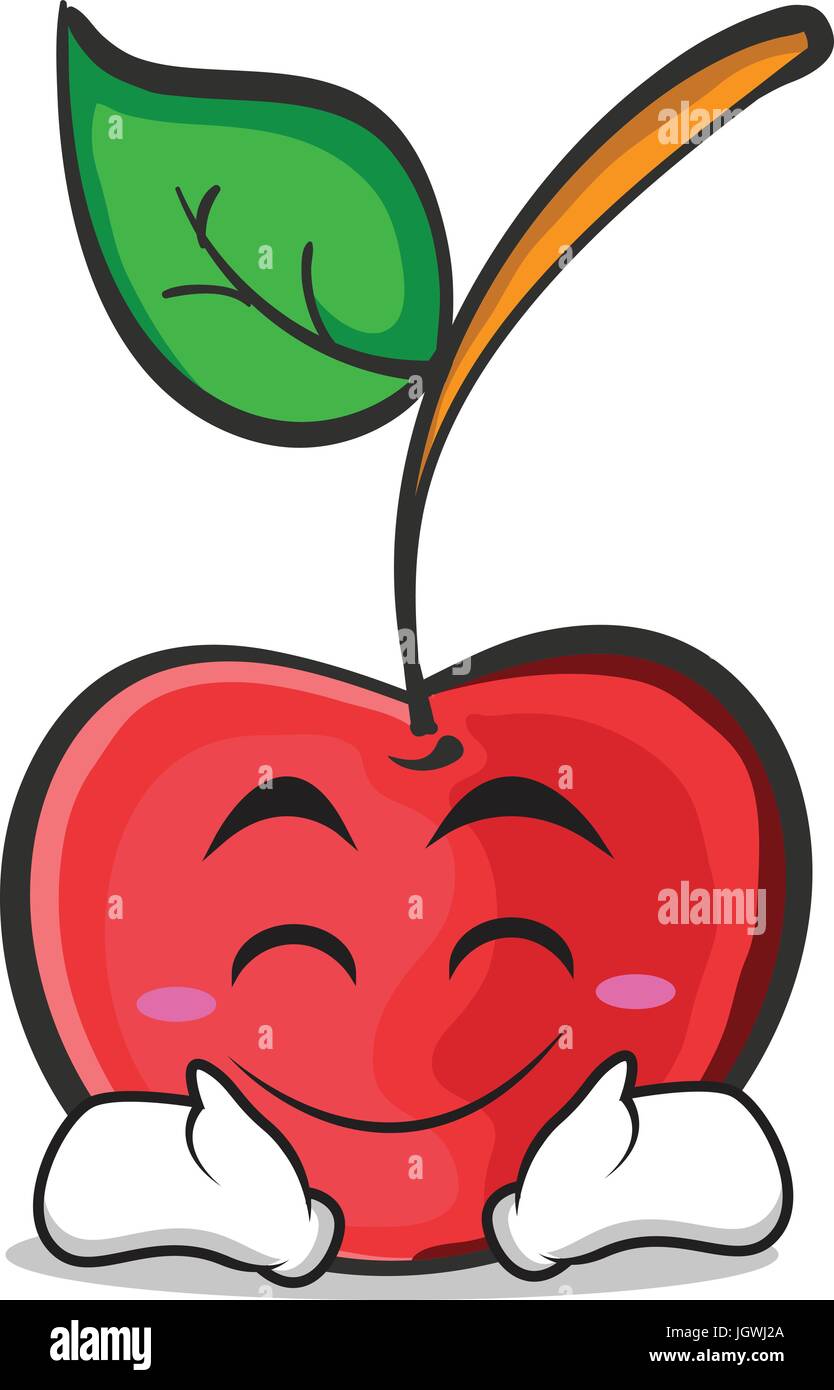 Happy face cherry character cartoon style Stock Vector Image & Art - Alamy