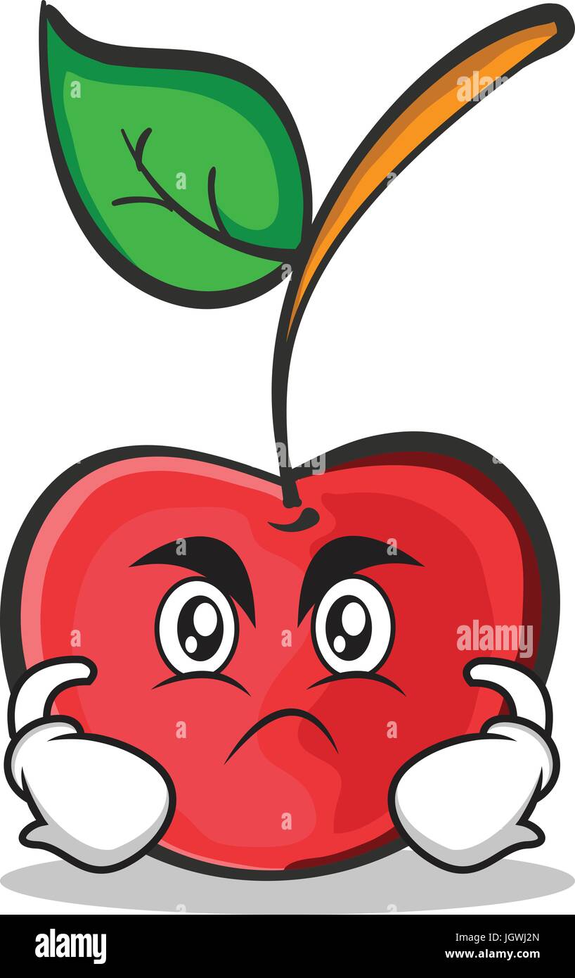 Angry face cherry character cartoon style Stock Vector Image & Art - Alamy