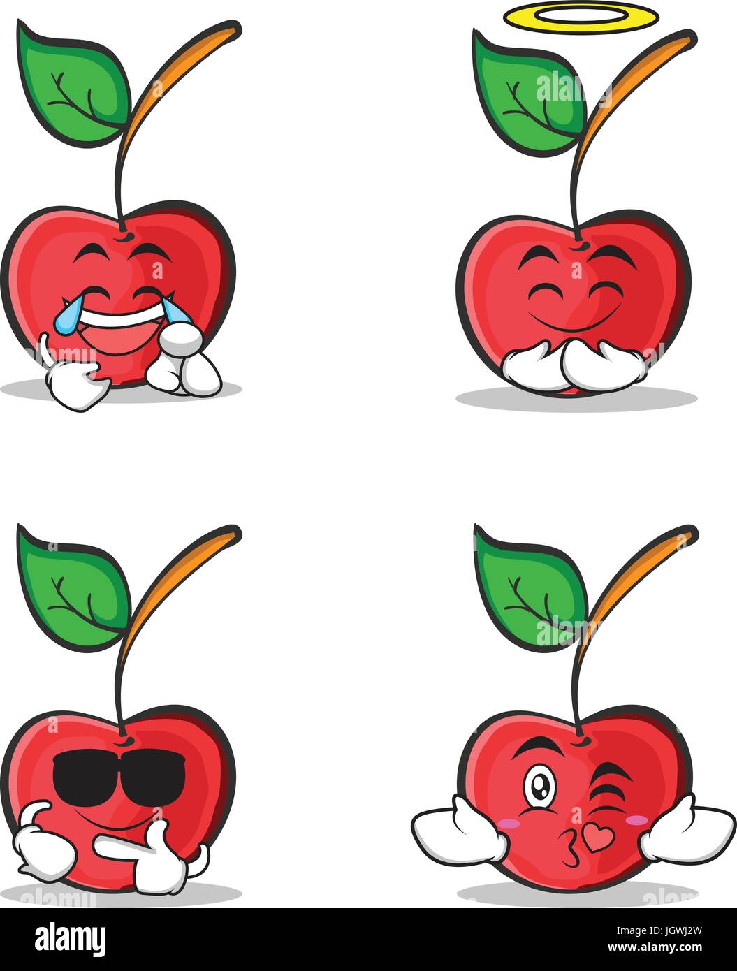 Collection set cherry character hi-res stock photography and images - Alamy
