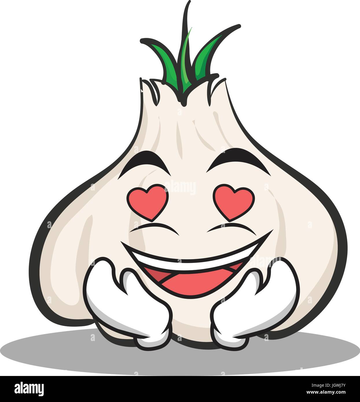 In love garlic cartoon character Stock Vector Image & Art - Alamy