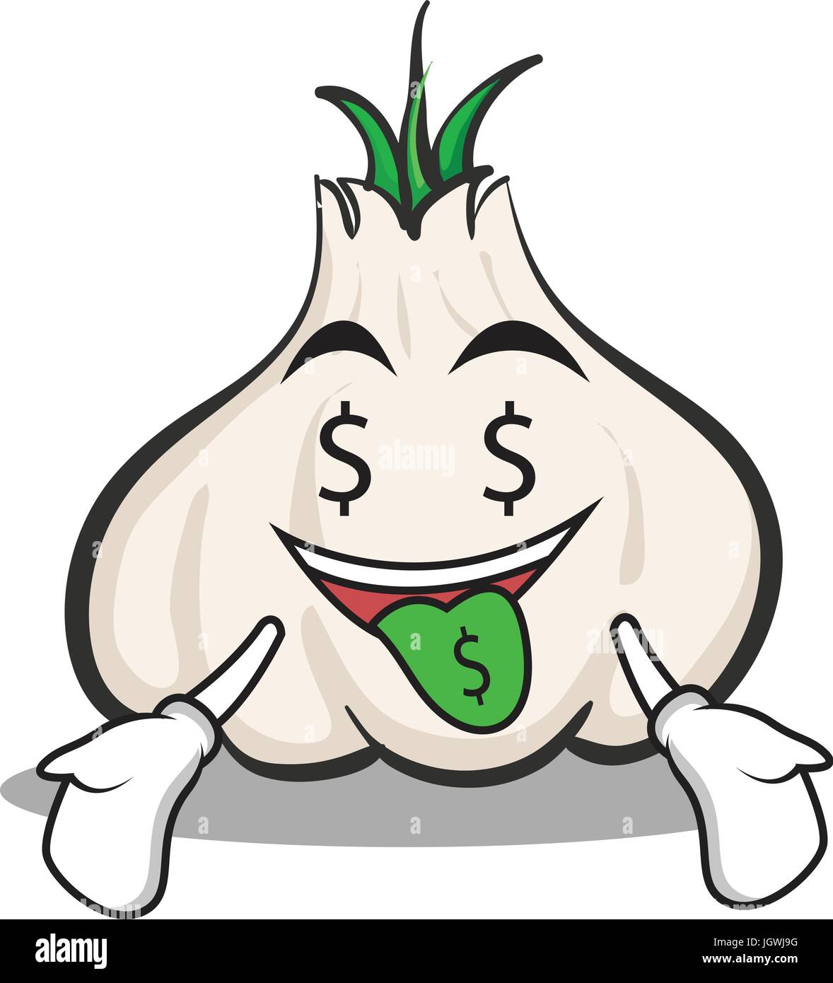 Money mouth garlic cartoon character Stock Vector Image & Art - Alamy