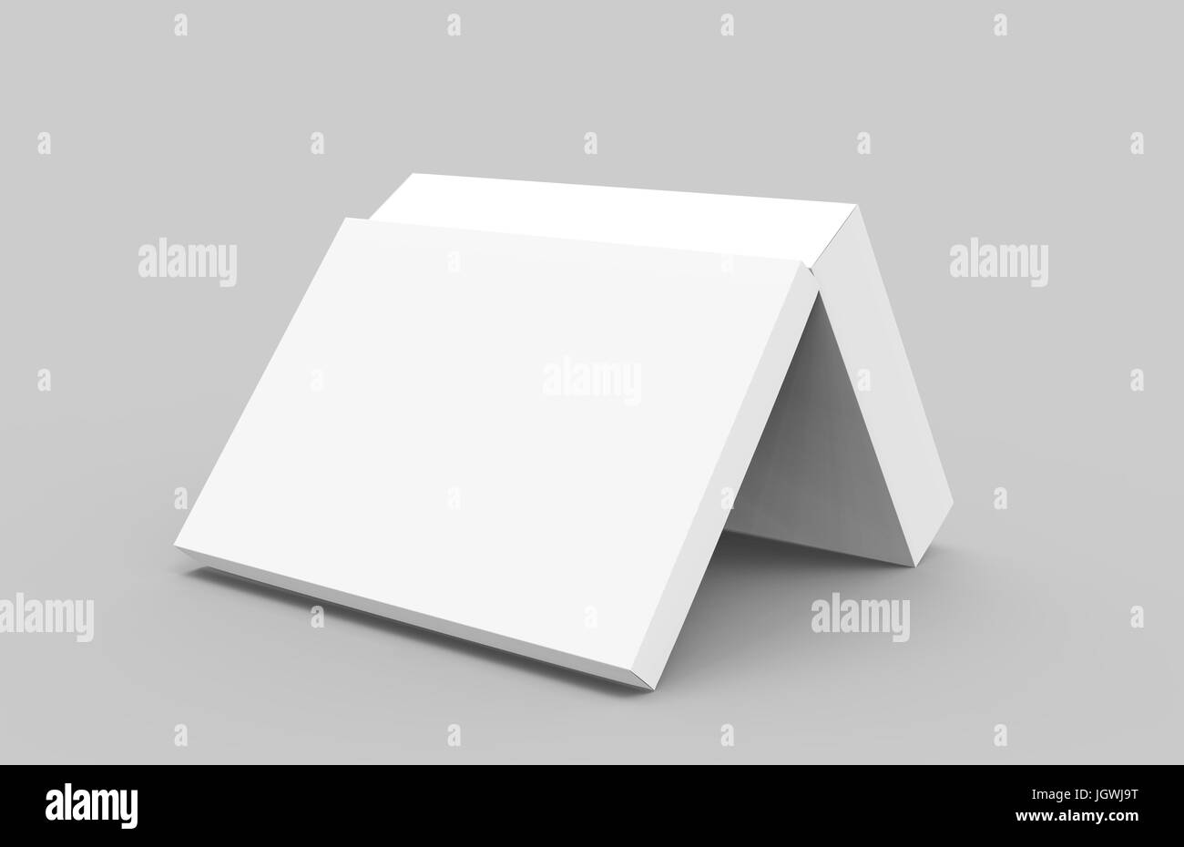 flat blank box with open lid for design in 3d rendering Stock Photo - Alamy