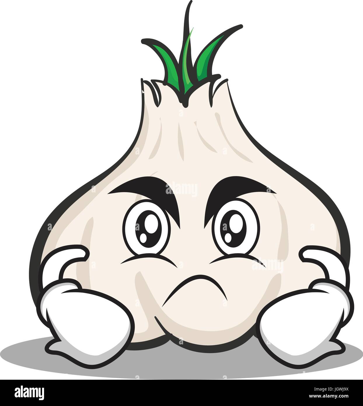 Angry face garlic cartoon character collection Stock Vector Image & Art ...