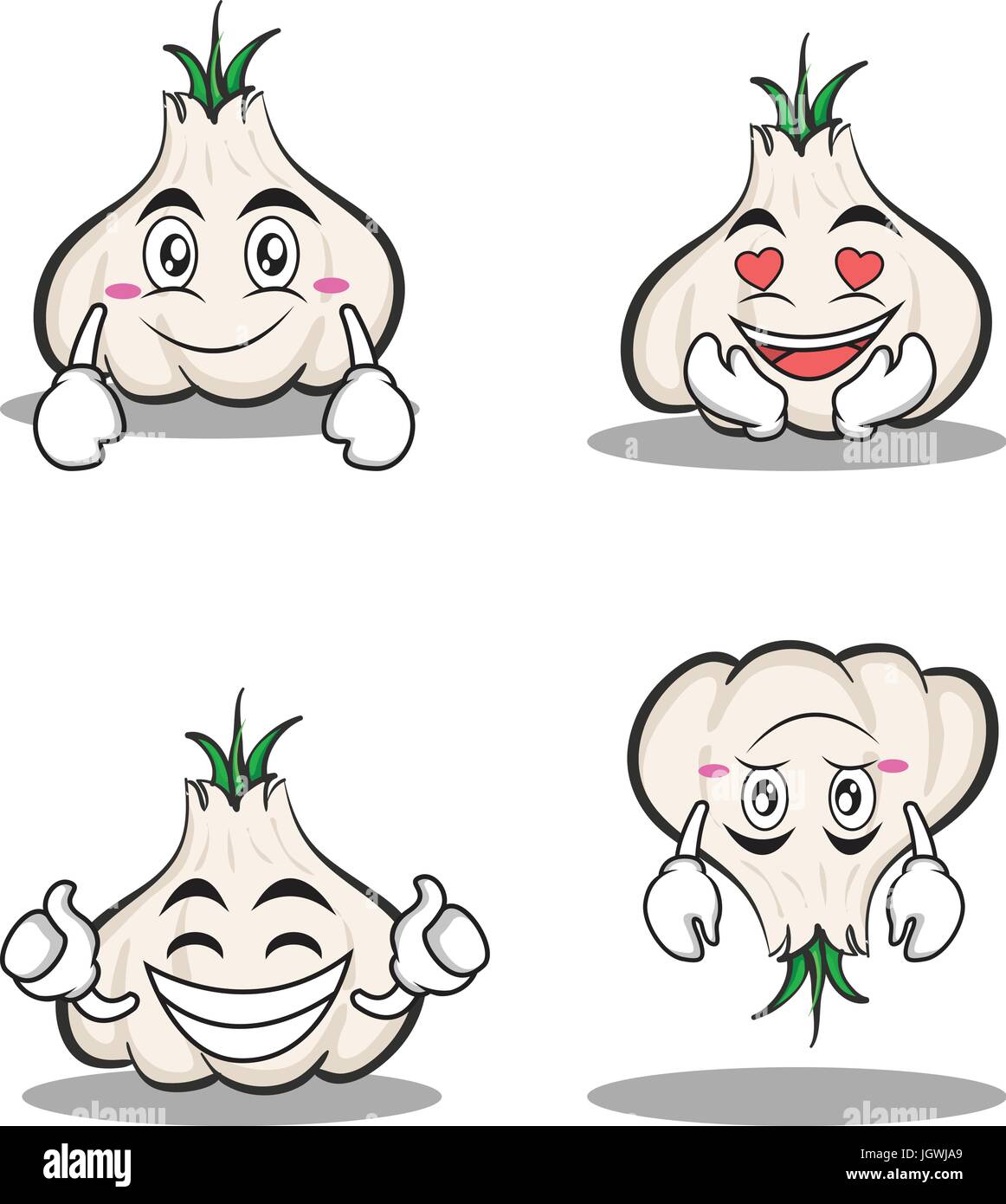 garlic cartoon character set collection Stock Vector Image & Art - Alamy