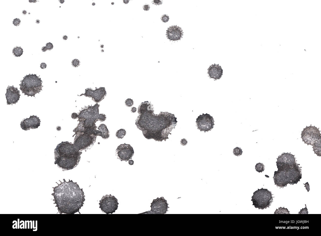Abstract black ink splash. Ink blots. Design elements. Water-soluble ...