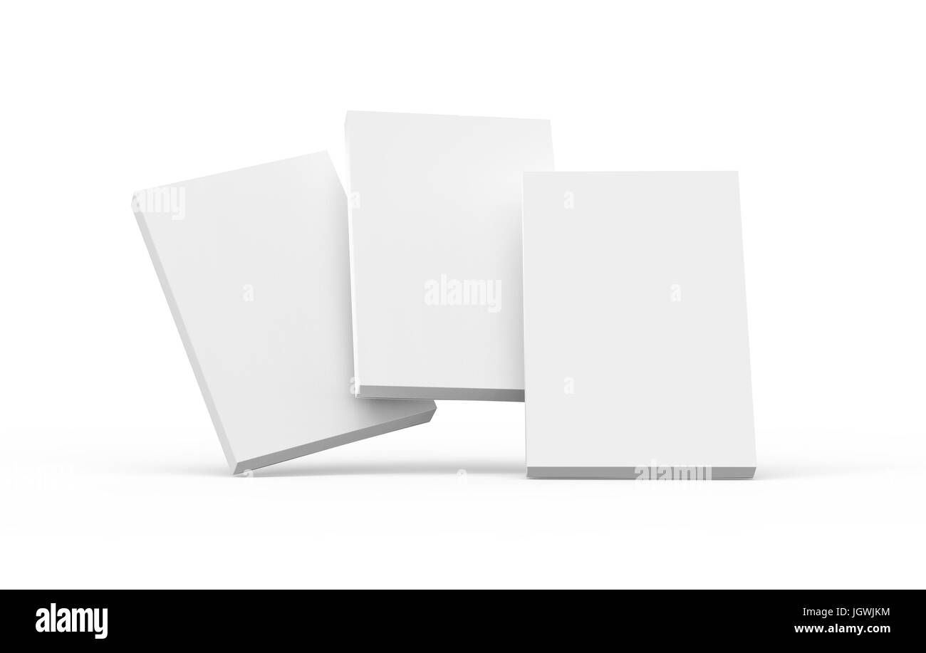 Blank book template, mockup for design uses in 3d rendering, three ...