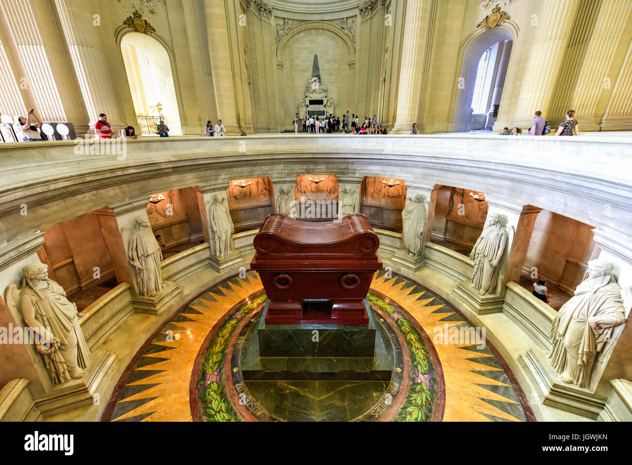 Paris, France - May 16, 2017: Napoleon tomb in the Musee de l'Armee ...