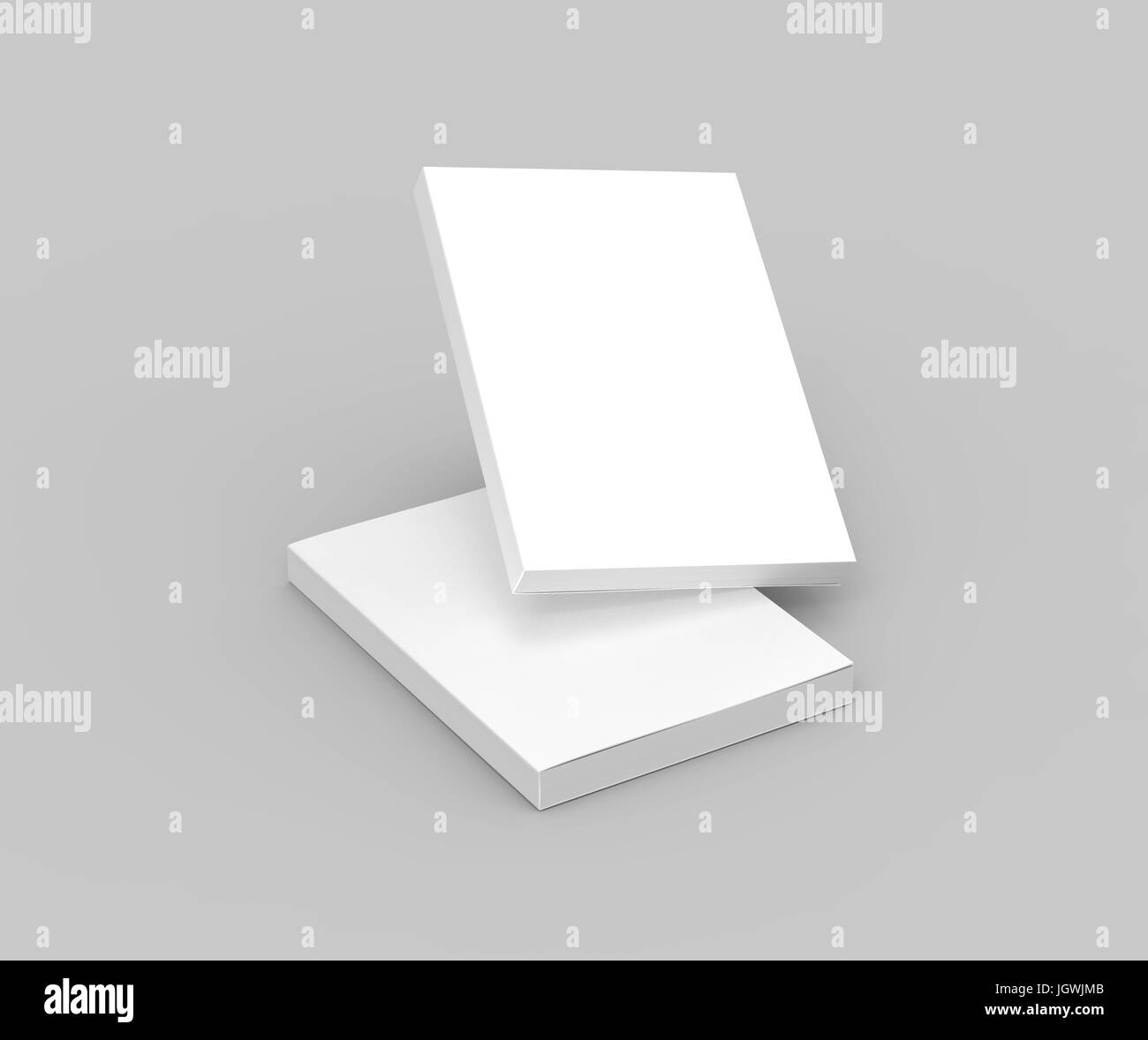 Blank books template, mockup for design uses in 3d rendering, one ...
