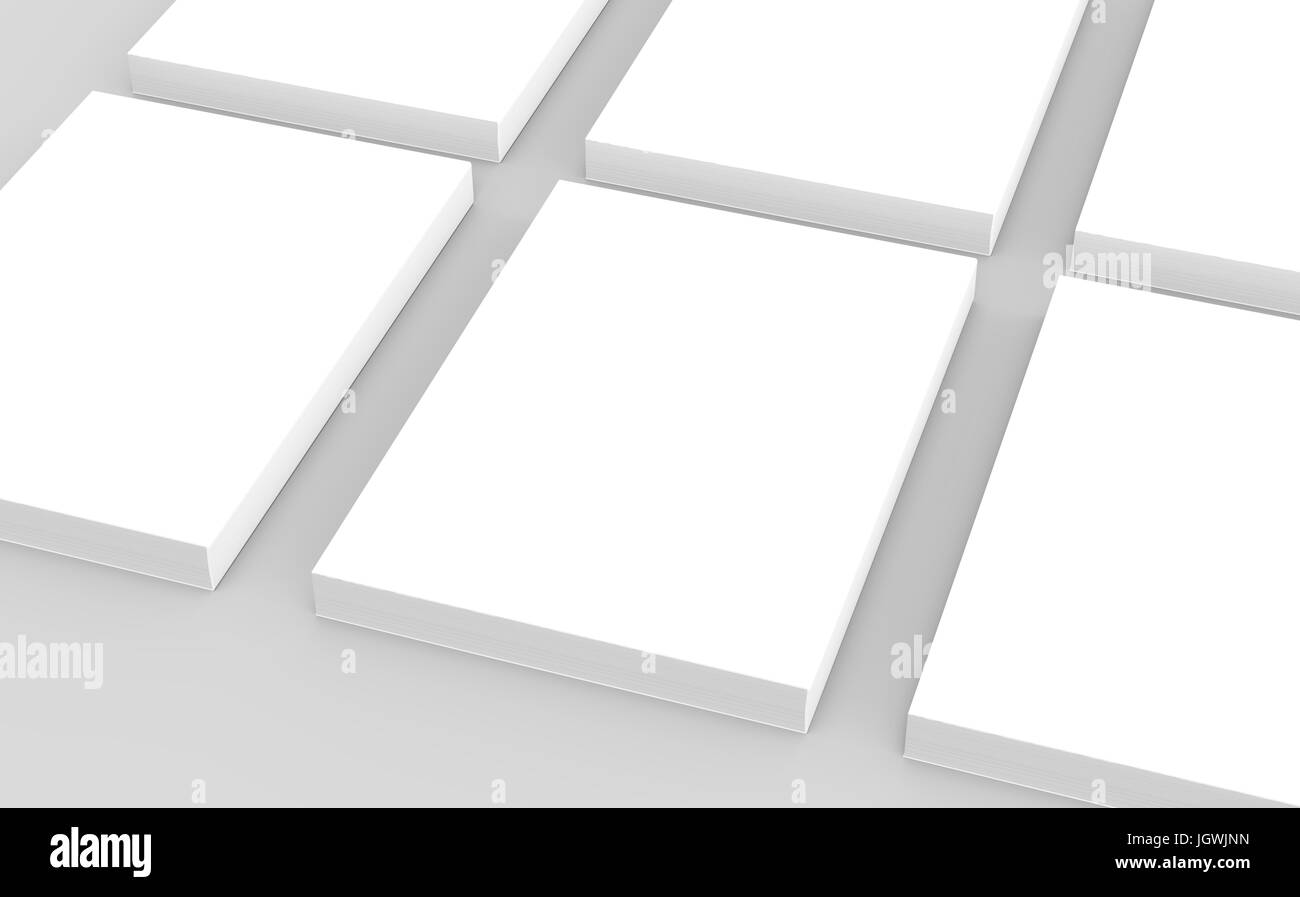 Blank books template, mockup for design uses in 3d rendering, close up ...