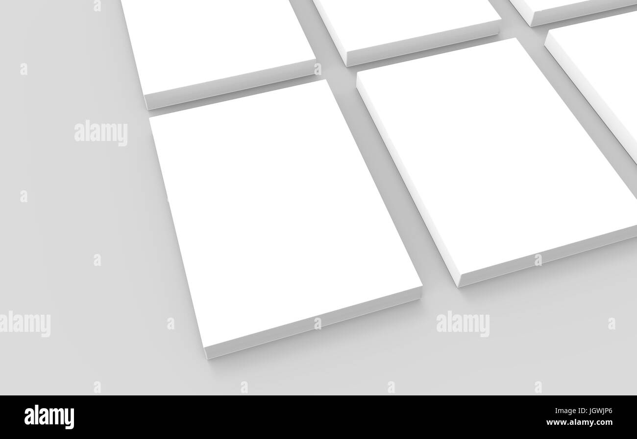 Blank books template, mockup for design uses in 3d rendering, close up ...