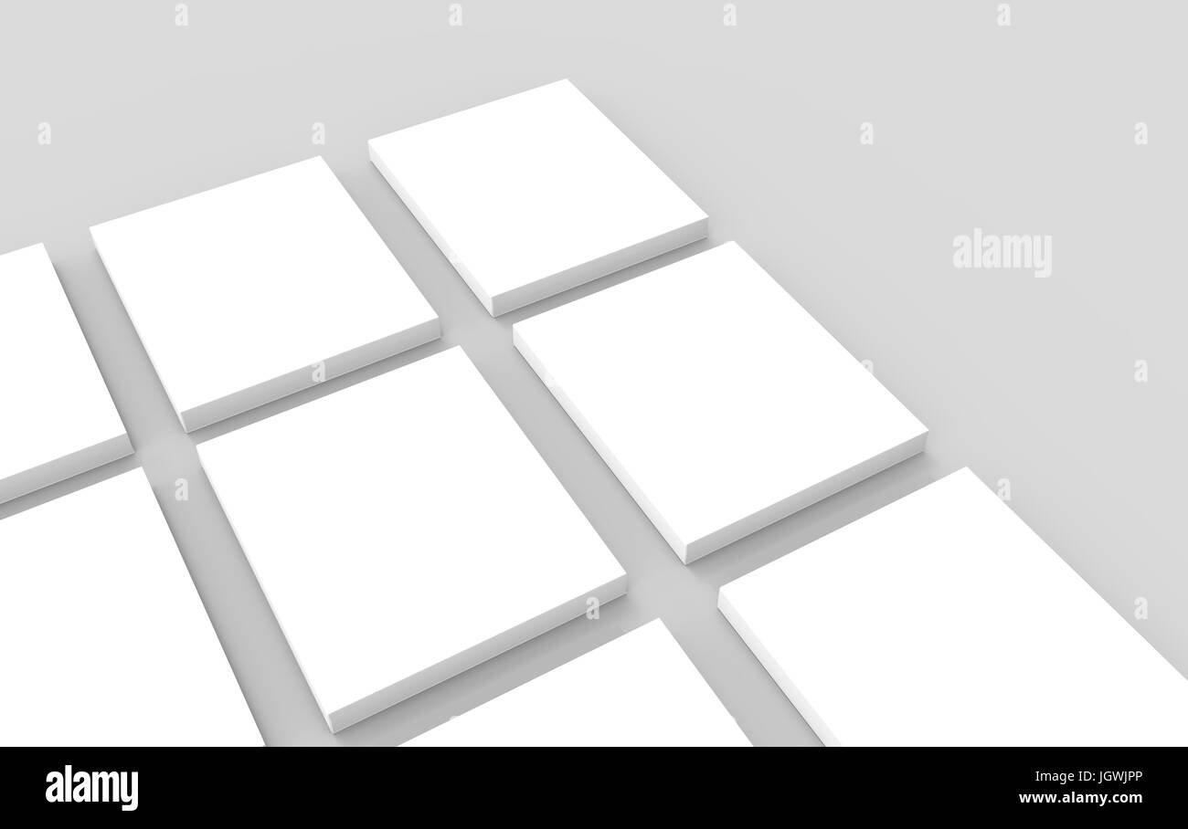 Blank books template, mockup for design uses in 3d rendering, close up ...