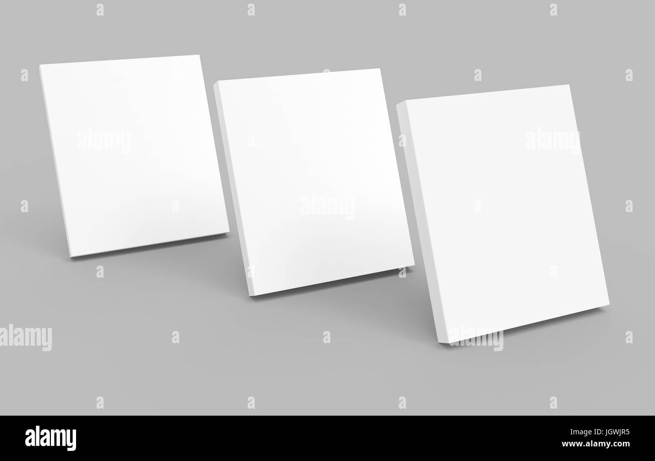 Blank books template, mockup for design uses in 3d rendering, three ...