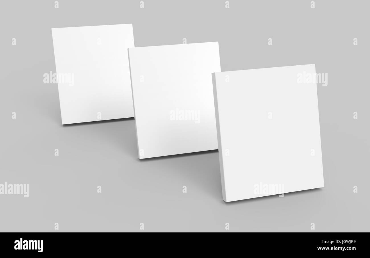 Blank books template, mockup for design uses in 3d rendering, three ...