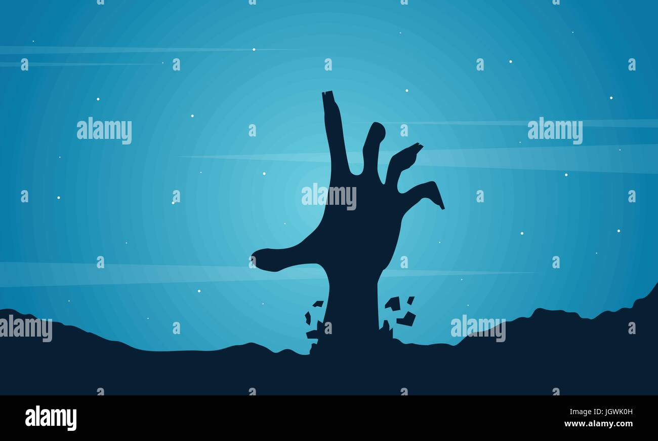Halloween with hand zombie background Stock Vector Image & Art - Alamy