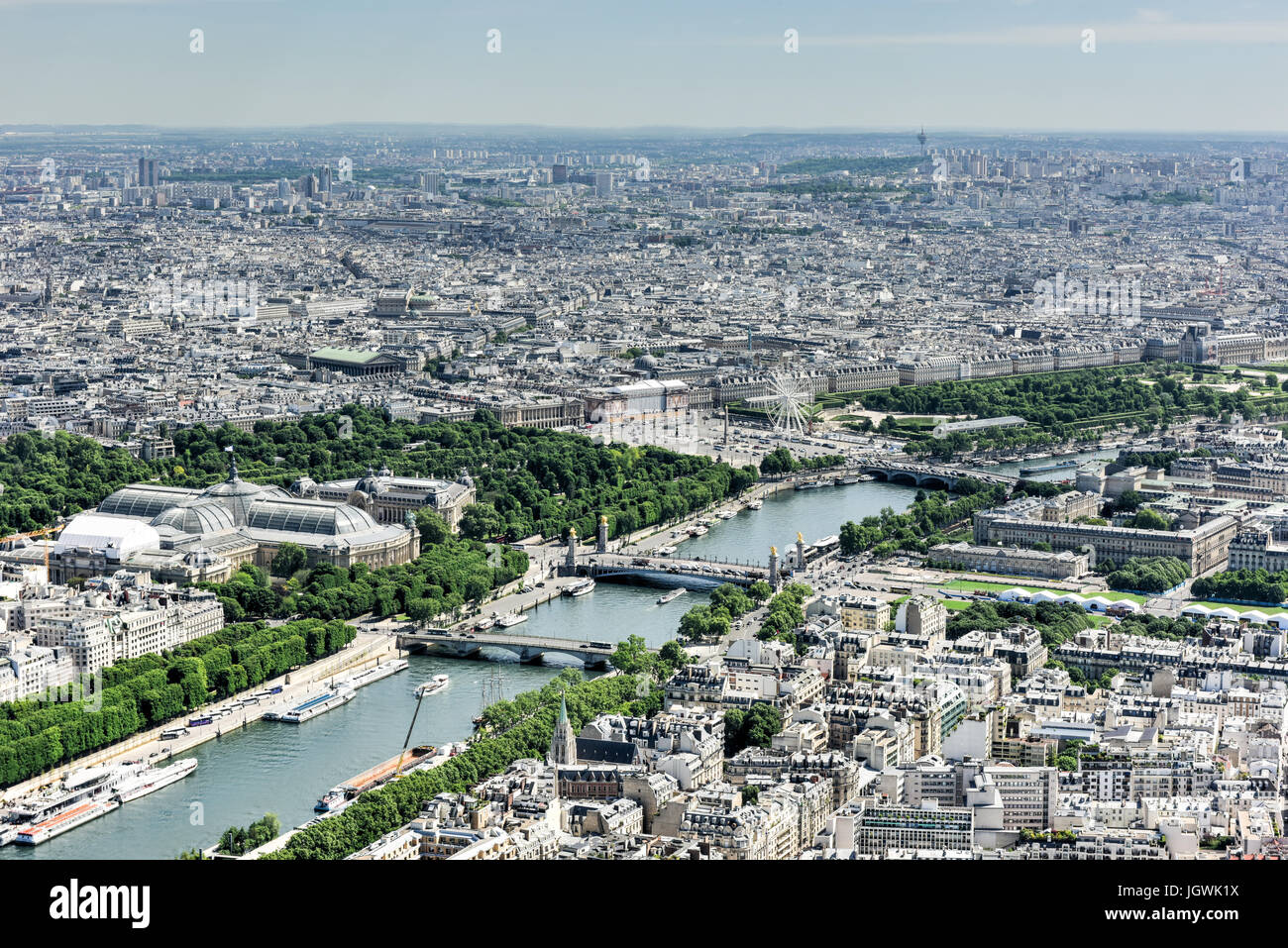 Aerial panoramic view of Paris, France in the summer Stock Photo - Alamy