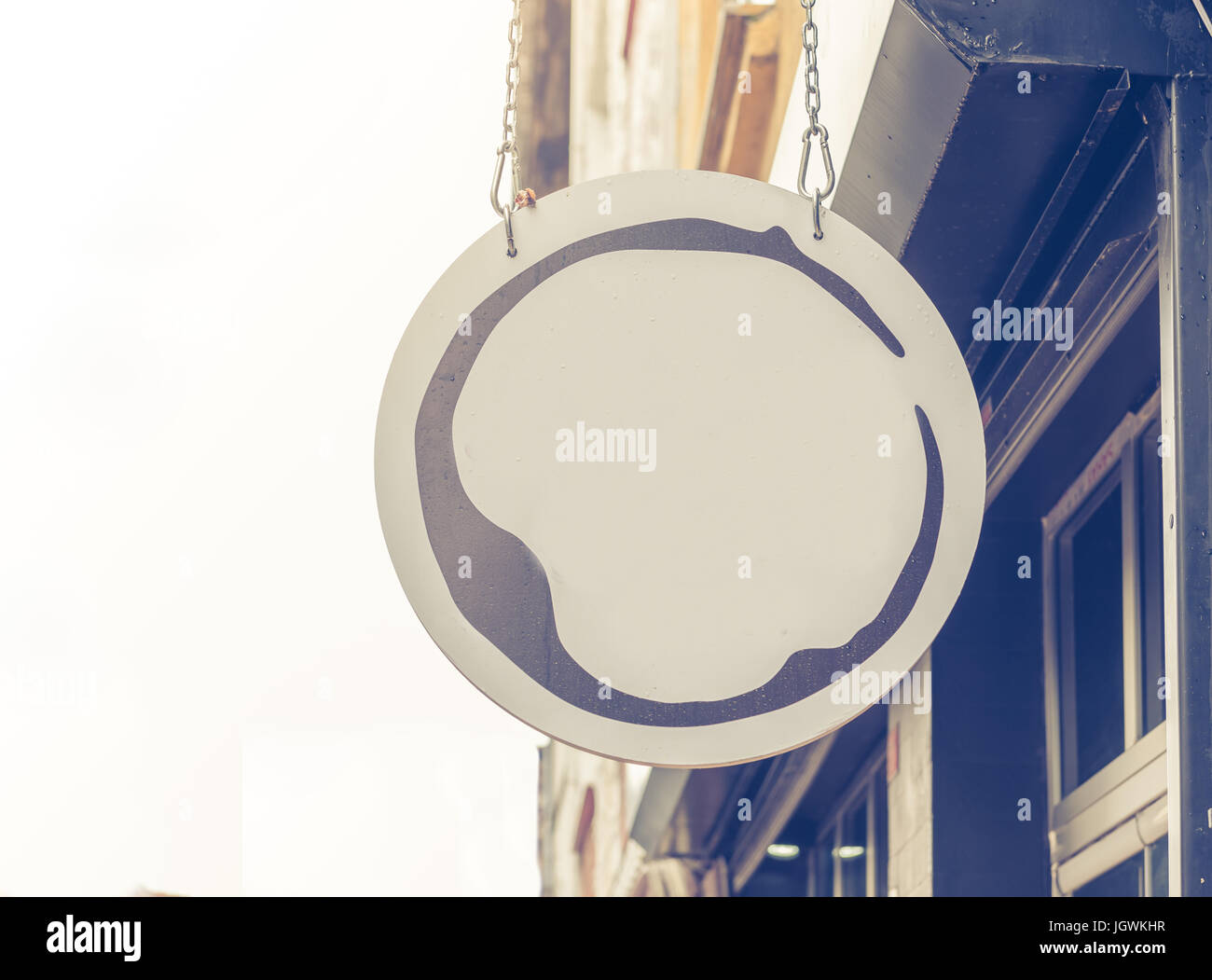 Front view of free and clean signage on a building with classical ...