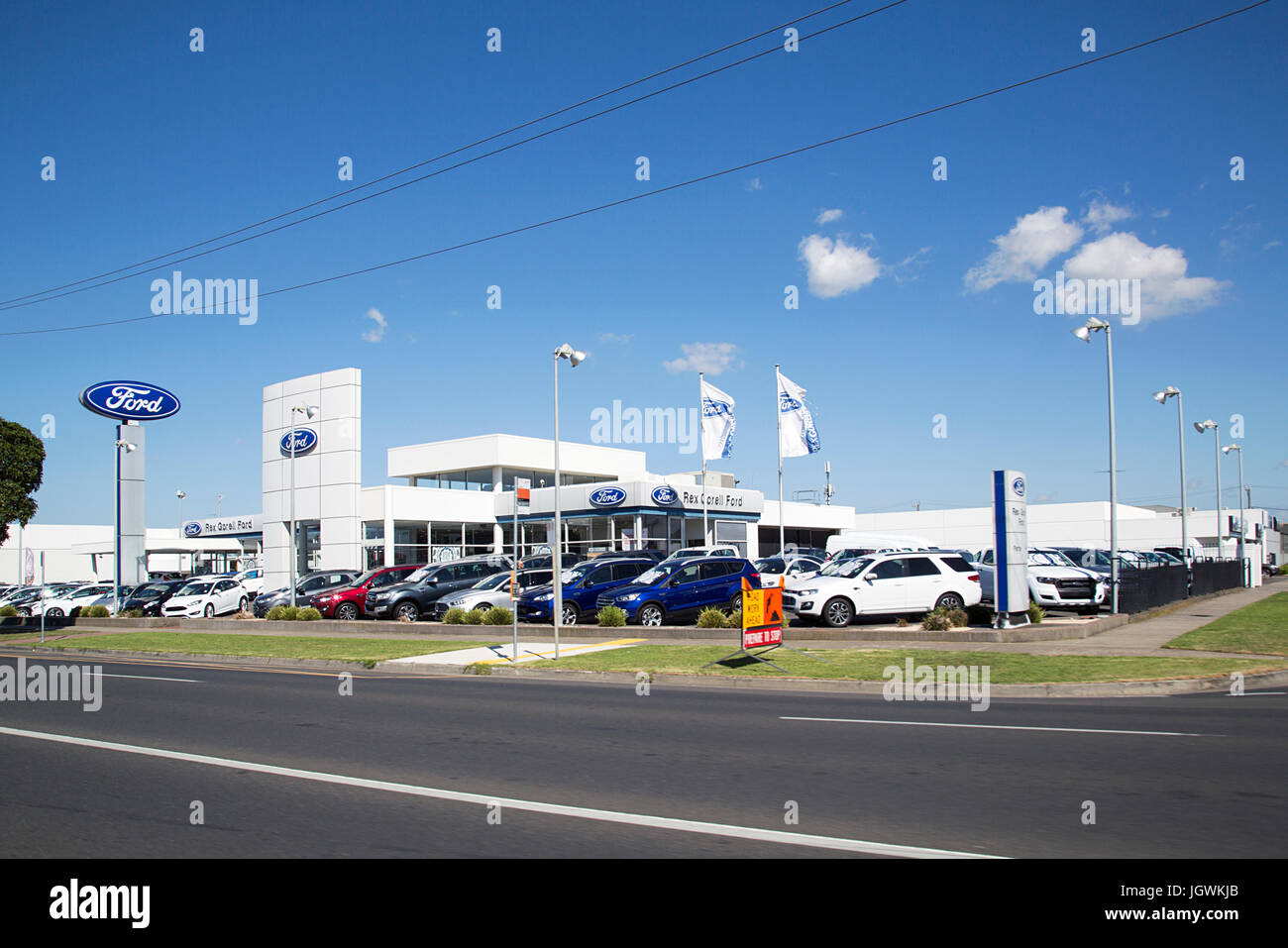 Rex Gorell Ford Dealership - Geelong Stock Photo - Alamy