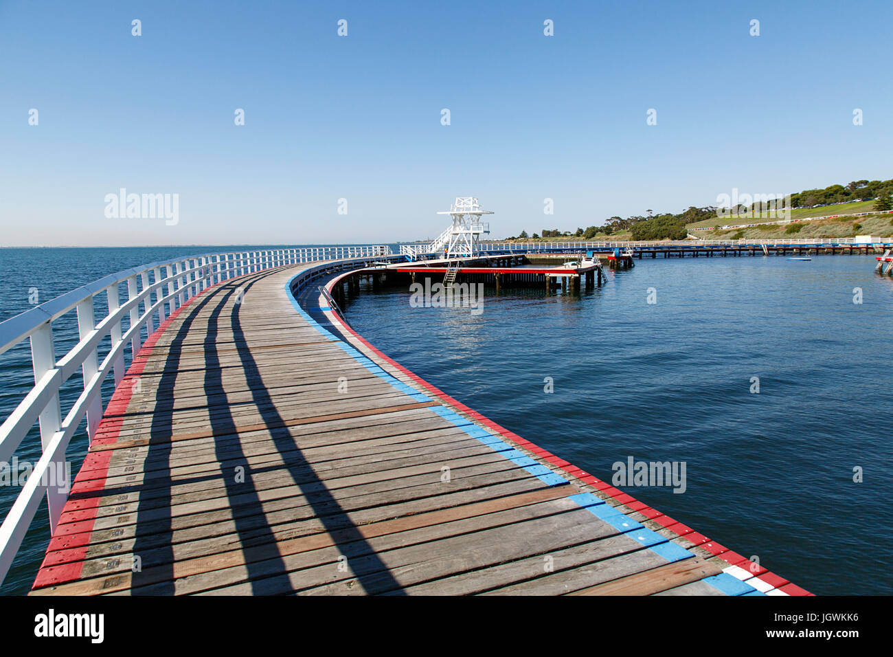 Eastern Beach Swimming Enclosure - Geelong Stock Photo - Alamy
