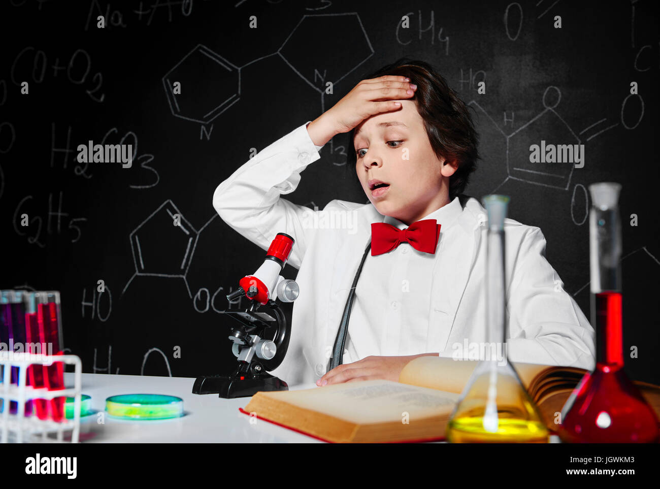 Young scientist has troubles Stock Photo - Alamy