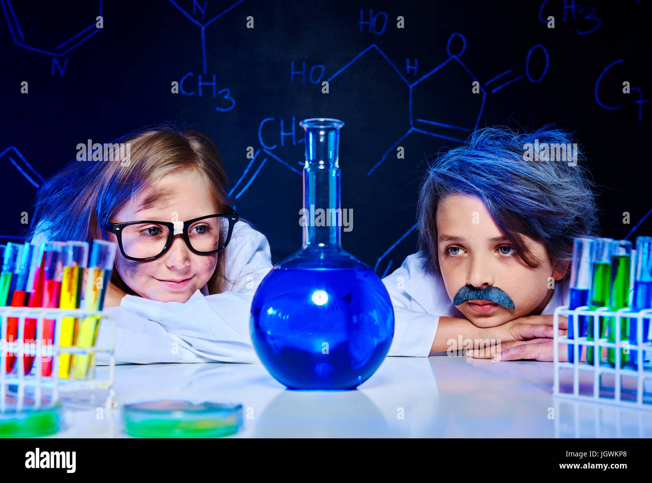 Waiting for the effect of the experiment Stock Photo - Alamy