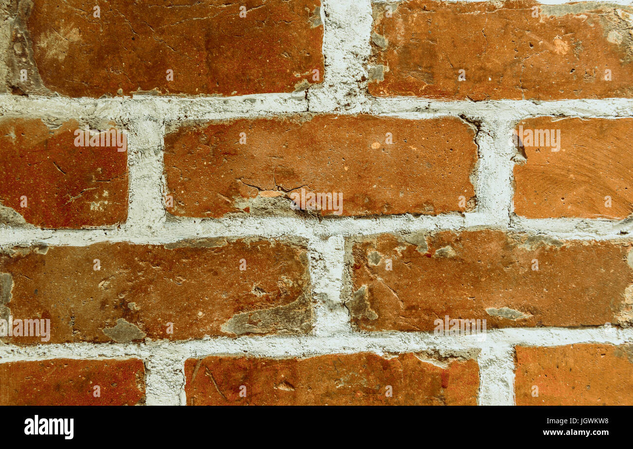 Red Brown Old Rustic Brick Wall Textured Background. Retro Brick Wall ...