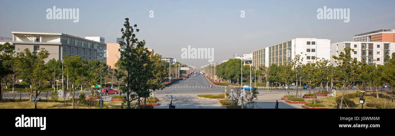 End of Ren'ai Road at its junction with Linquan Street. Suzhou, China ...