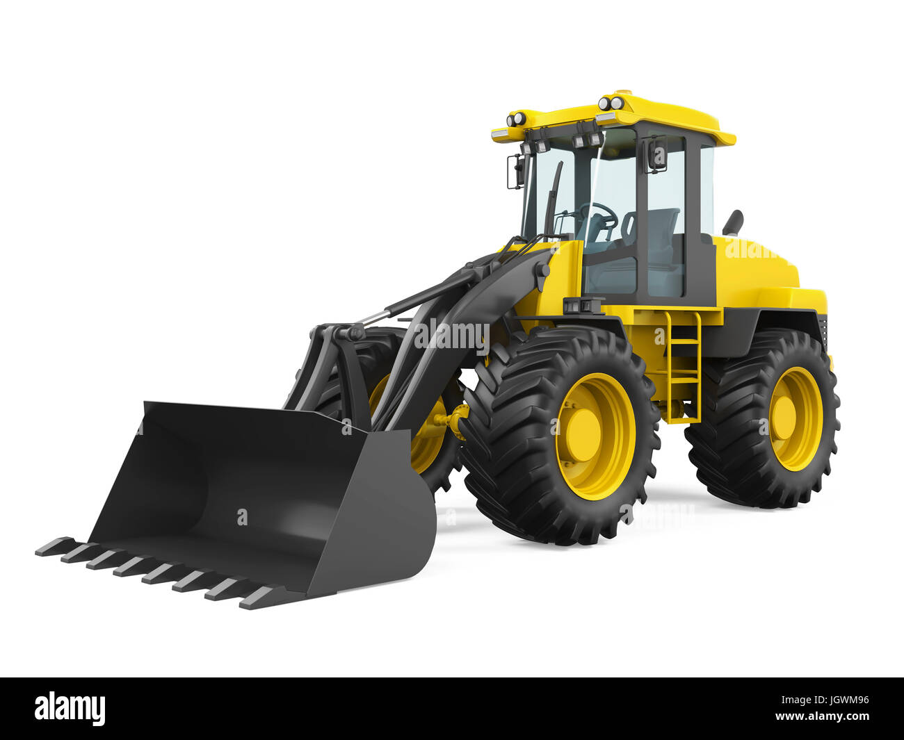 Wheel Loader Bulldozer Isolated Stock Photo - Alamy