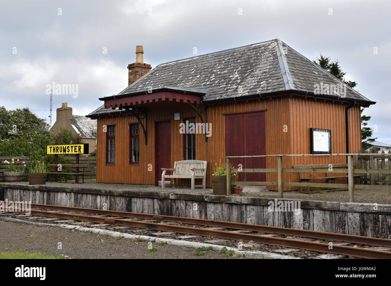 thrumster station building;wick to lybster railway;fish traffic;closed ...