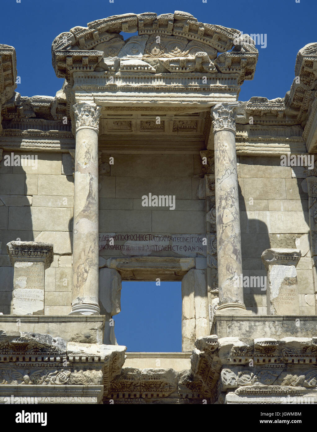 Turkey. Ephesus. Library of Celsus. Roman building. Built in honour of ...