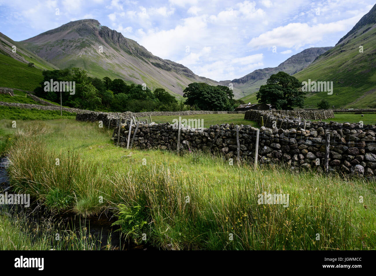Great Gable from Wasdale Head, Lake District, England, UK Stock Photo ...