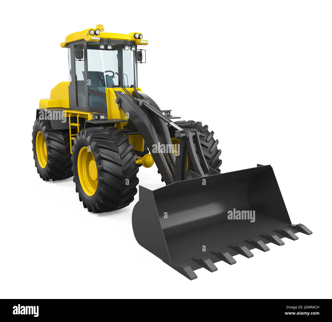 Wheel Loader Bulldozer Isolated Stock Photo - Alamy