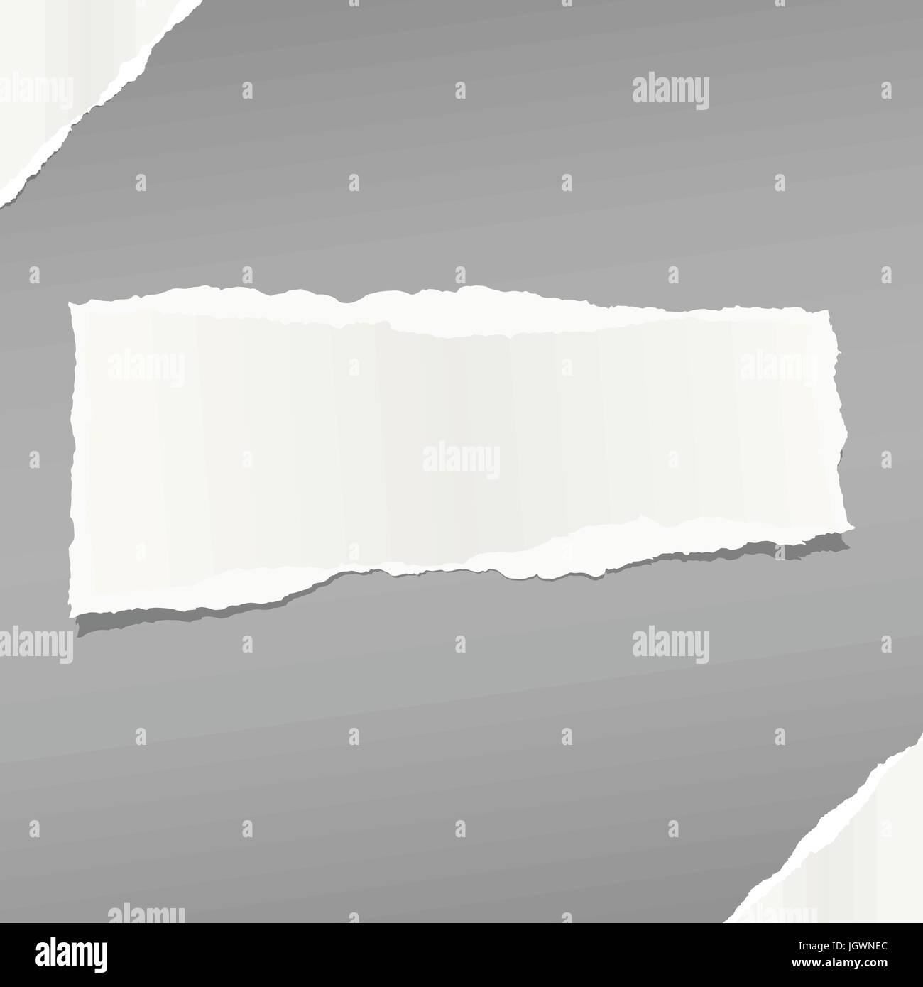 White note, notebook, copybook paper stuck on grey squared background ...