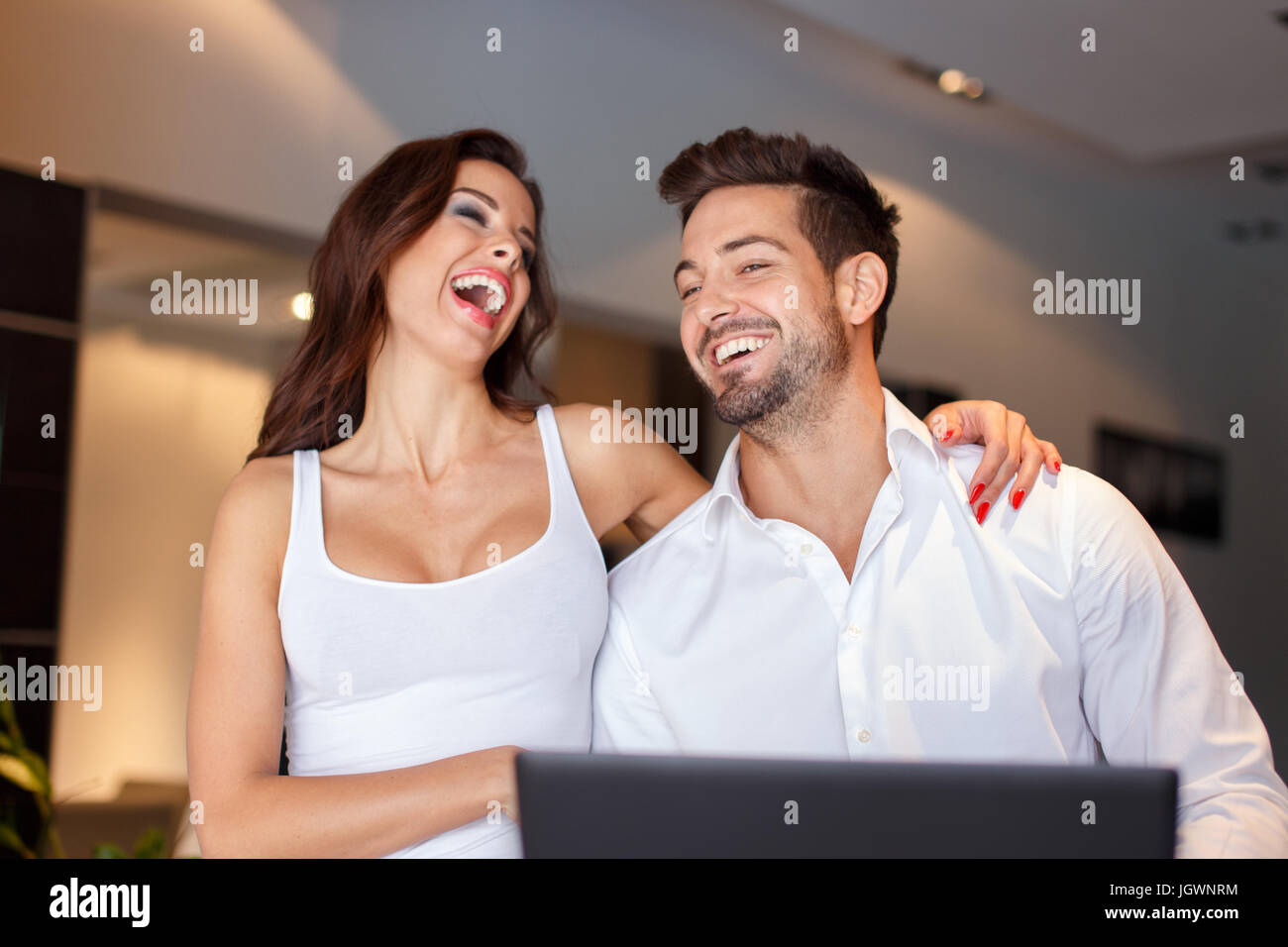 Young couples home hi-res stock photography and images - Alamy