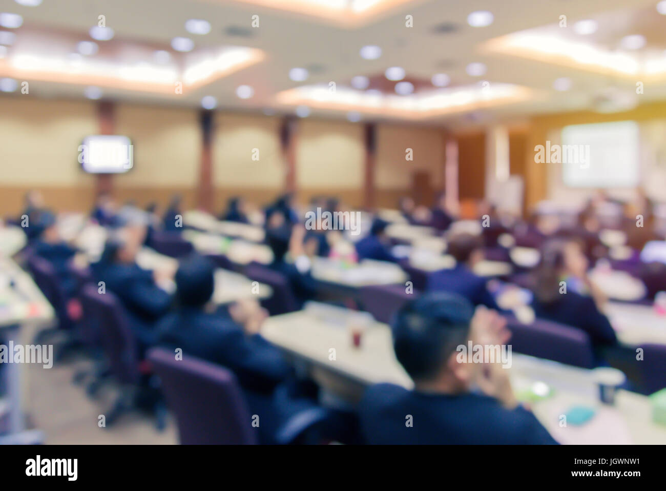 Blur of business Conference and Presentation in the conference hall ...
